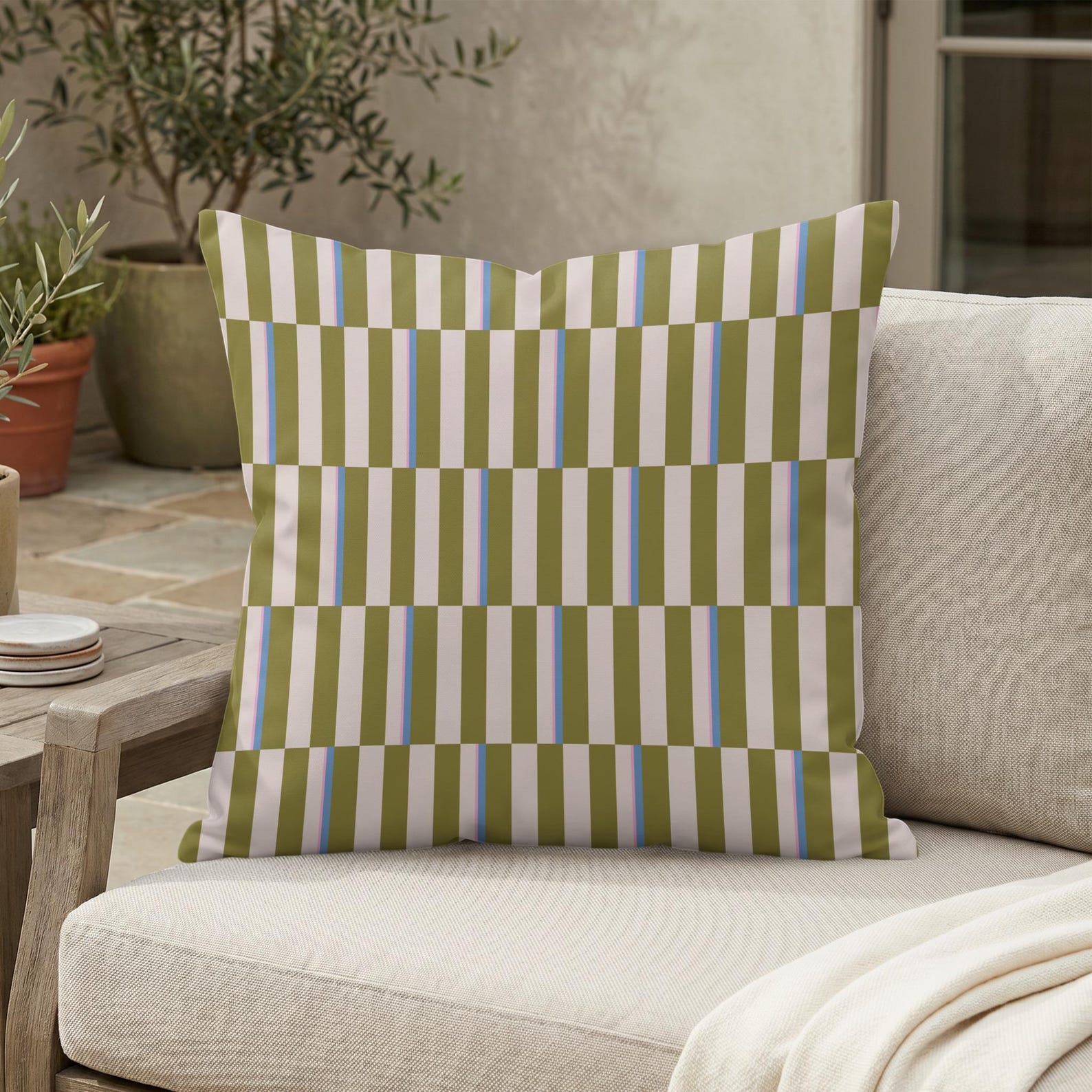 Mid Century Modern Seamless Pattern - Retro Geometric Stripe (digital ...