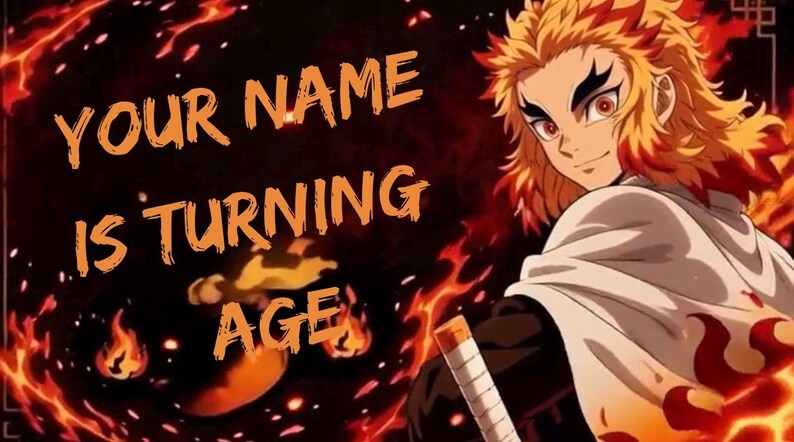 Demon Slayer Editable Invitation - Etsy UK