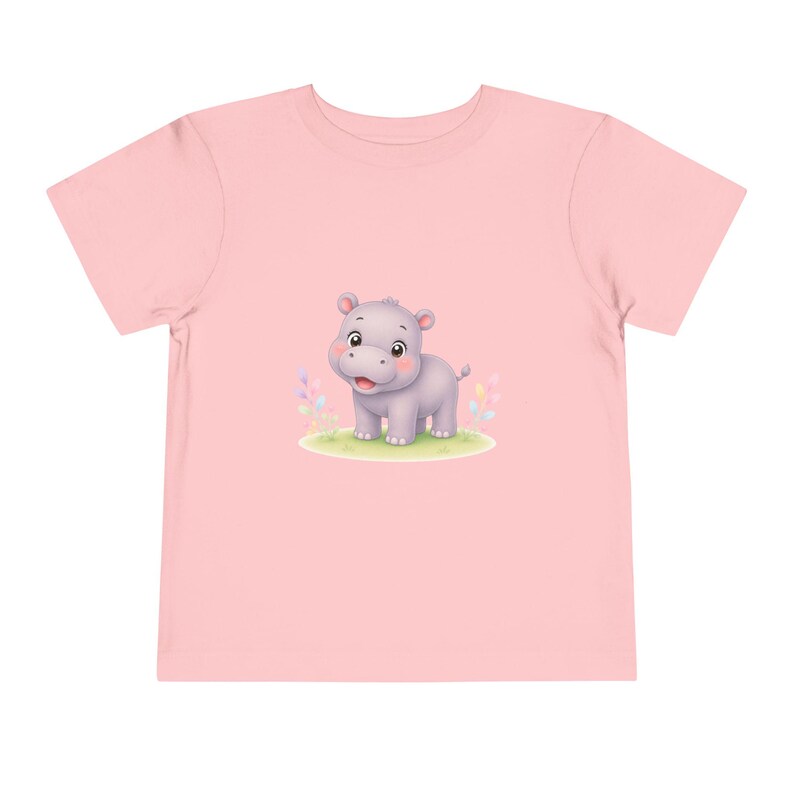 Cute Baby Hippo Toddler Tee | Cartoon Nursery Animal Shirt - Etsy