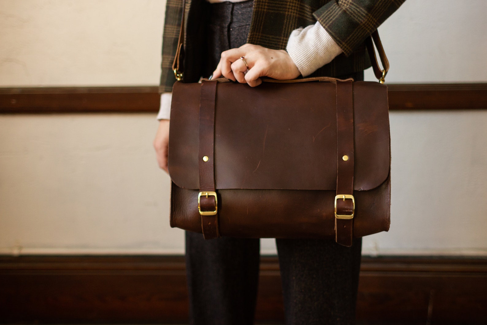 FREE SHIPPING / Leather Messenger Bag Men / Mens Leather - Etsy