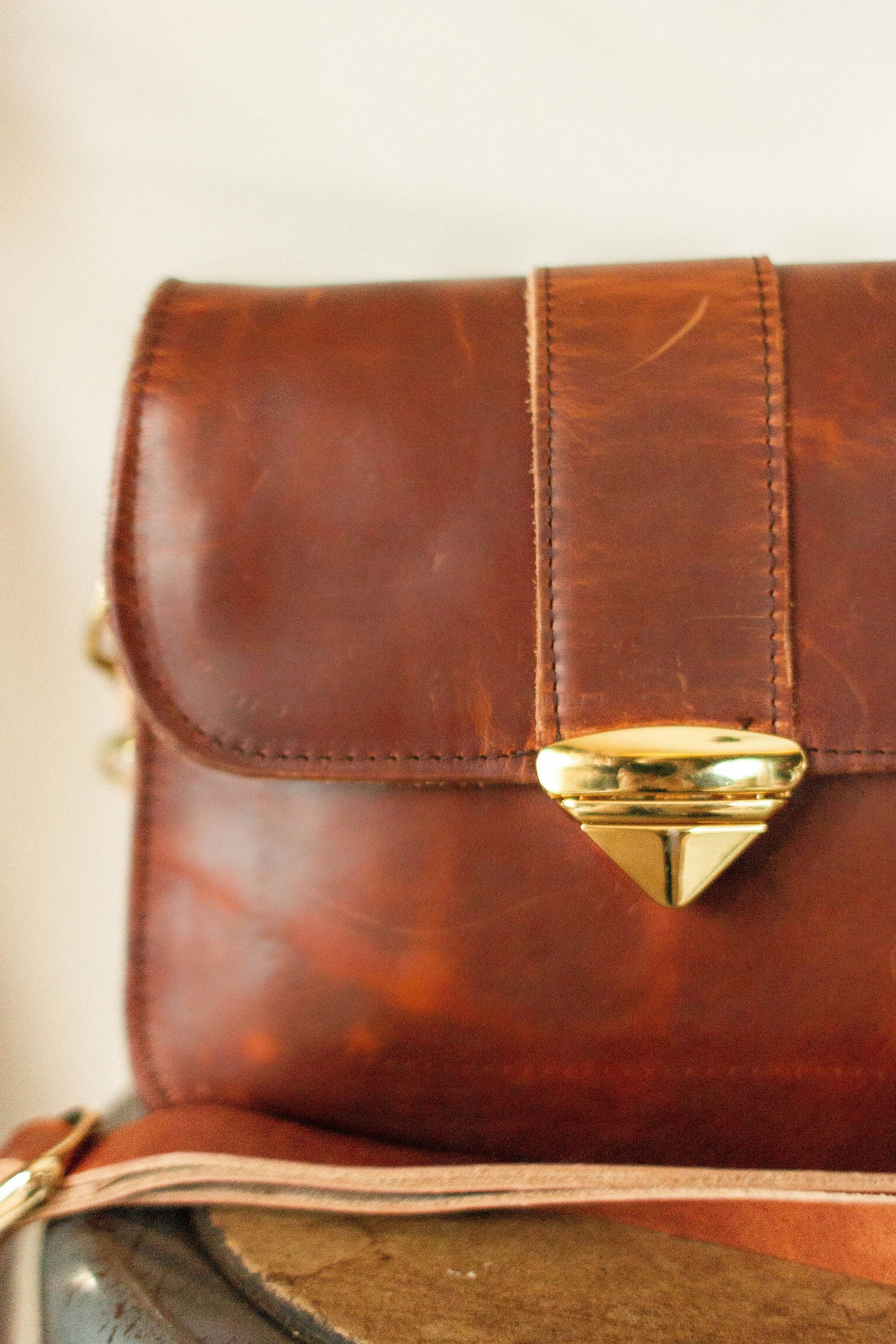 Brown leather crossbody bag. leather crossbody bags for women. | Etsy