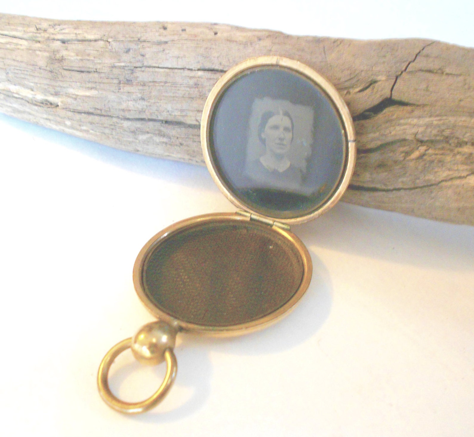 Antique Mourning Locket, 19th Century Civil War Era Tintype Photo ...