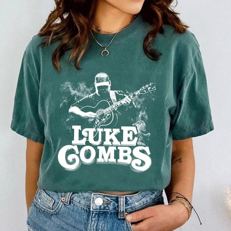 Luke Combs T-shirt, Vintage Country Streetwear Retro Music Gift for Men ...