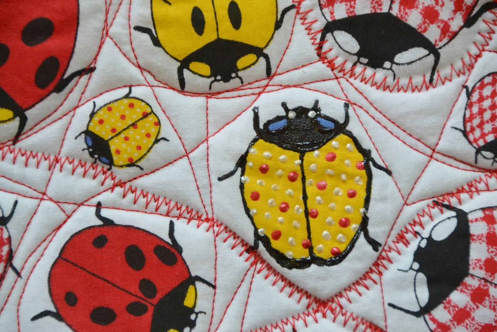 Ladybug Quilted Vest, Girl's Vest, Bug Bolero, Girl's Clothing ...