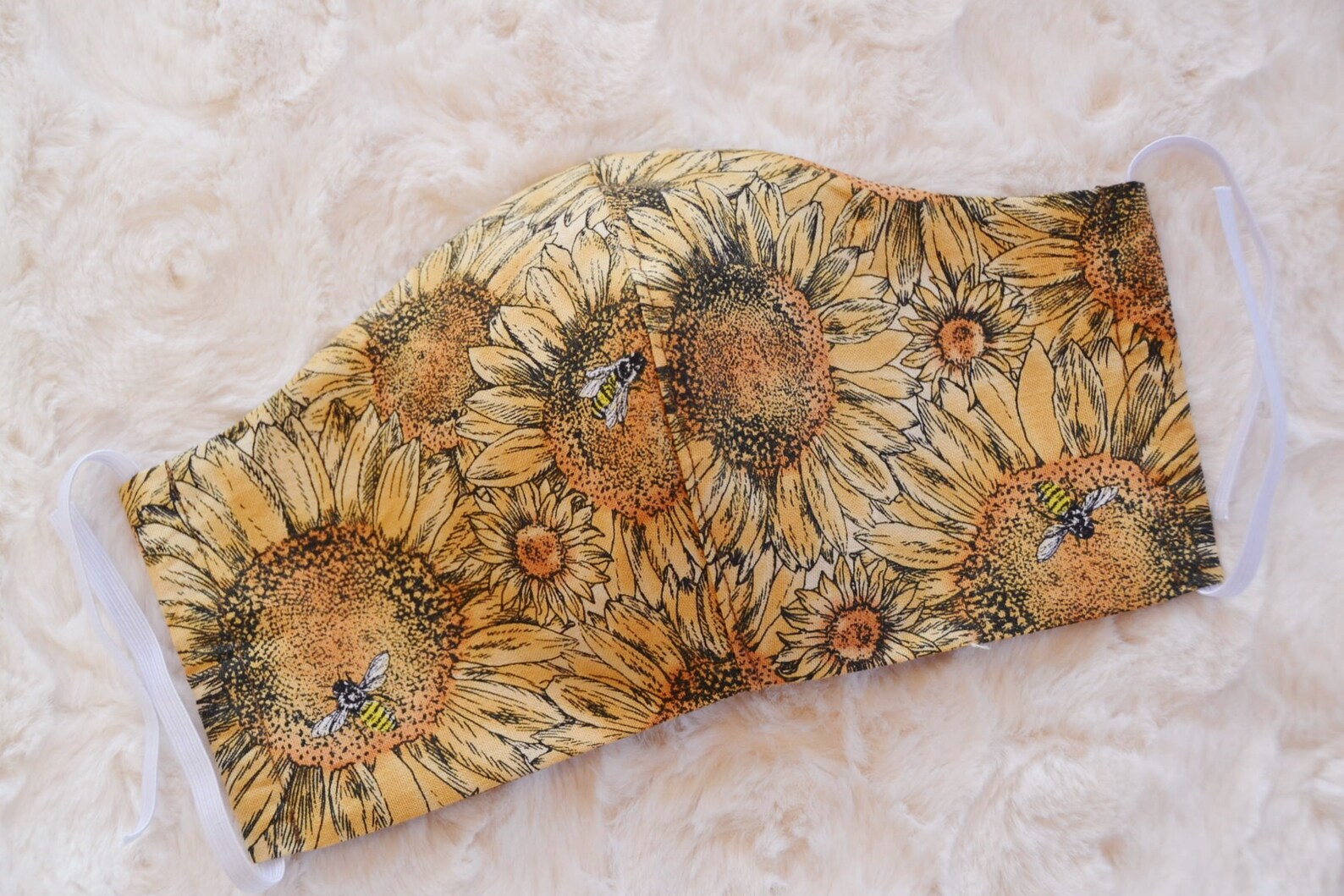 Washable Sunflower Face Mask, Cotton Mask, Filter Mask, Face Protector ...