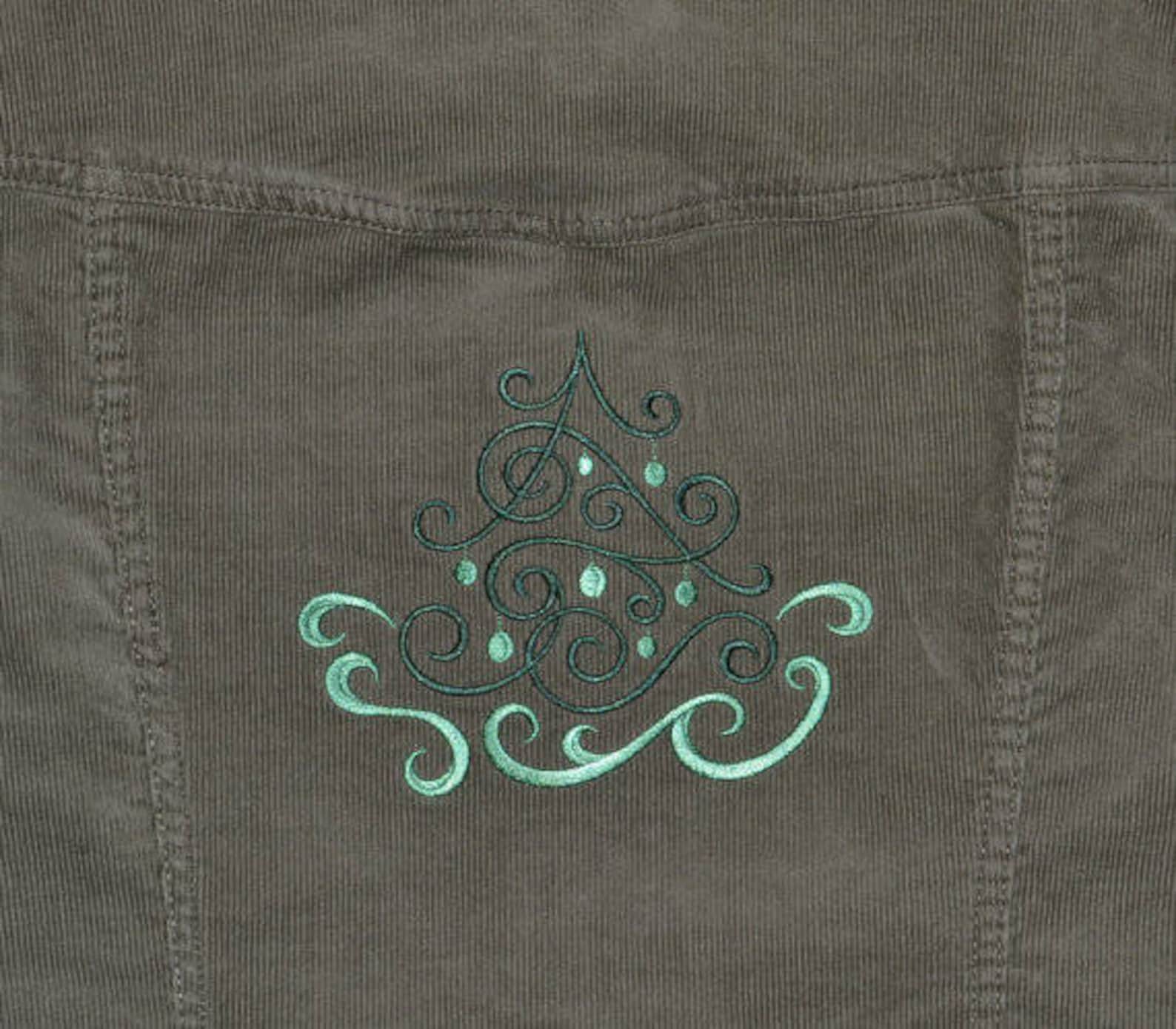 Christmas Tree Jacket, Corduroy Jacket, Green Coat, Womens Coat ...
