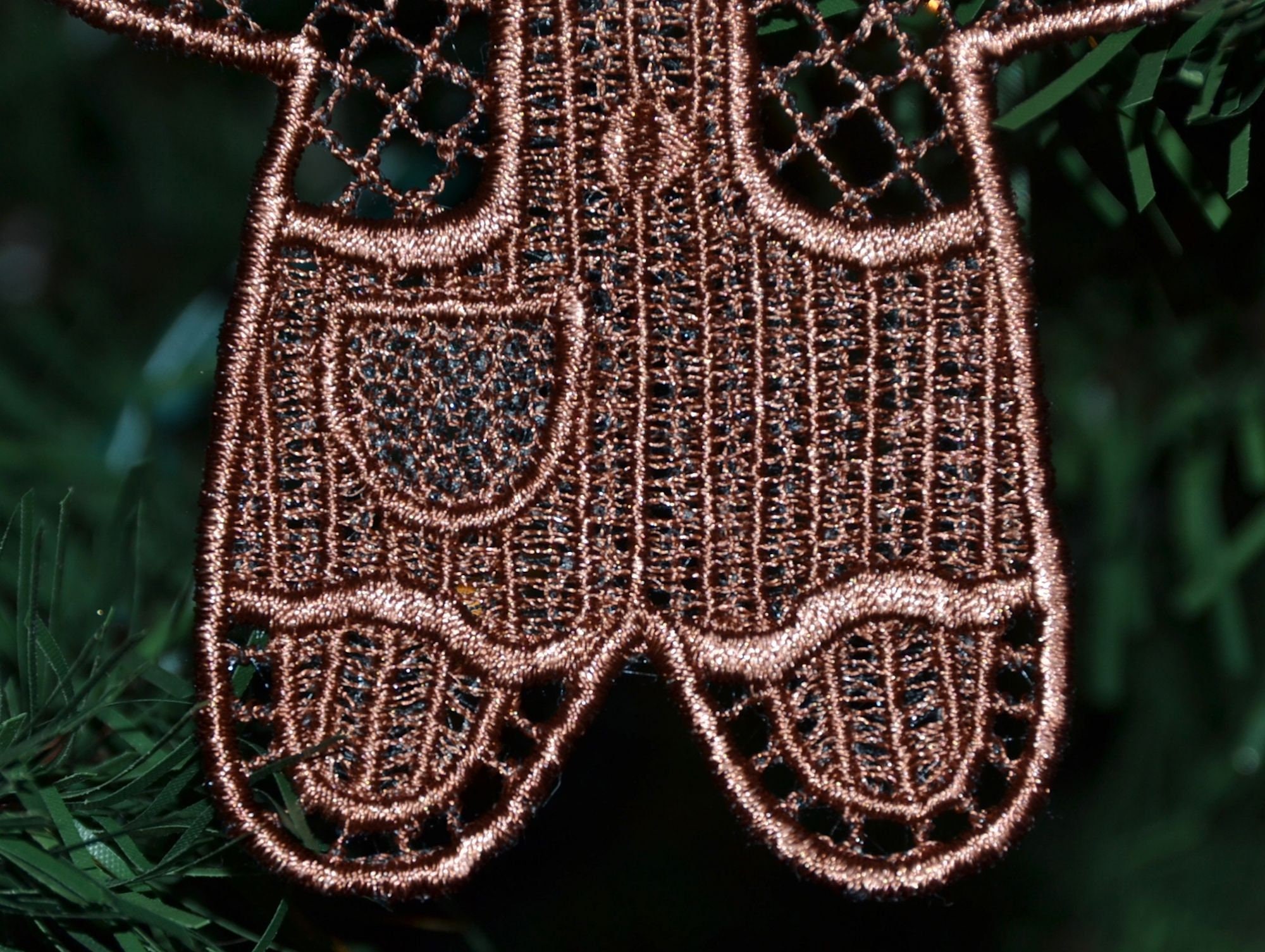 Gingerbread Man Lace Ornament, Freestanding Lace, Lace Decoration ...