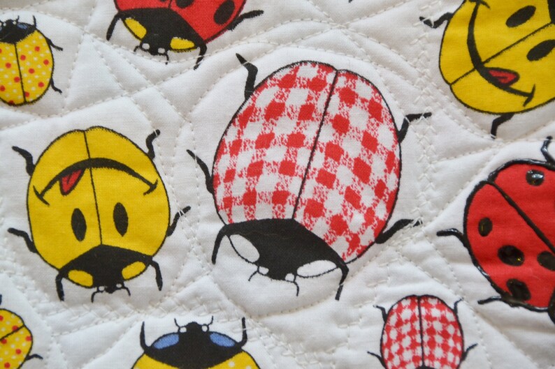 Ladybug Quilted Vest, Girl's Vest, Bug Bolero, Girl's Clothing ...