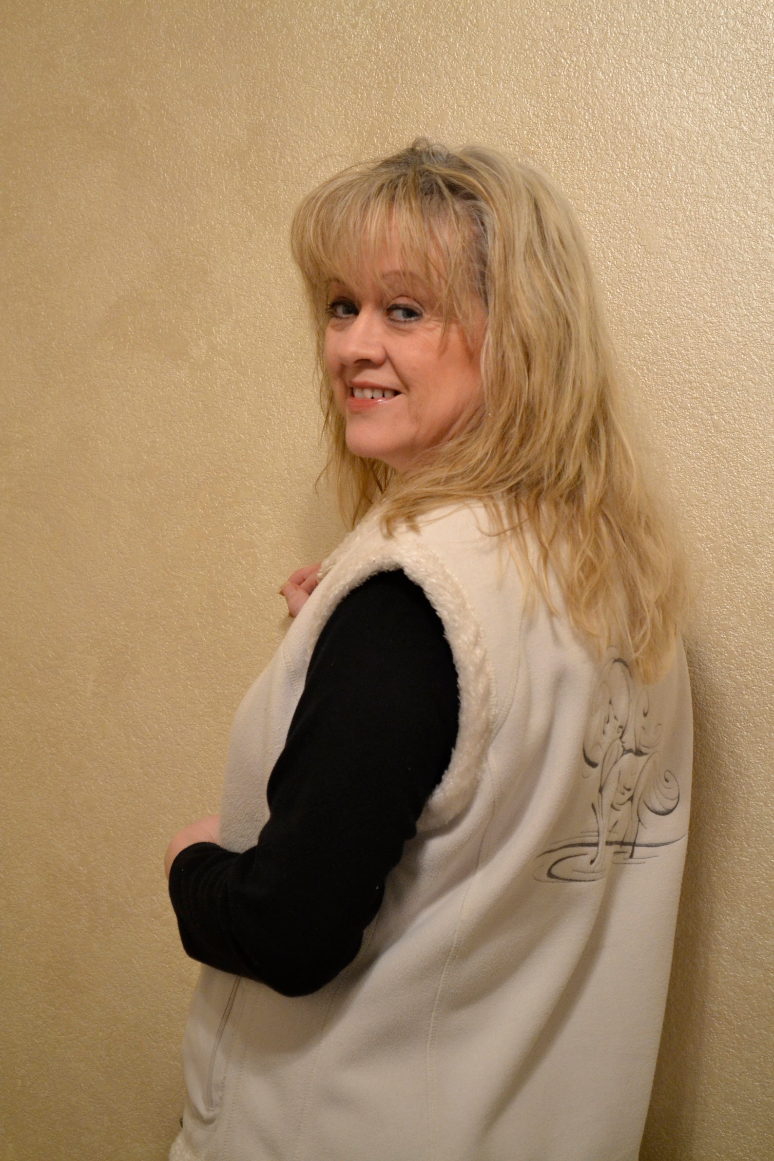 Wolf Vest Embroidered, Fleece Vest, Wolf Vest, Wild Hair Fleece, Women ...
