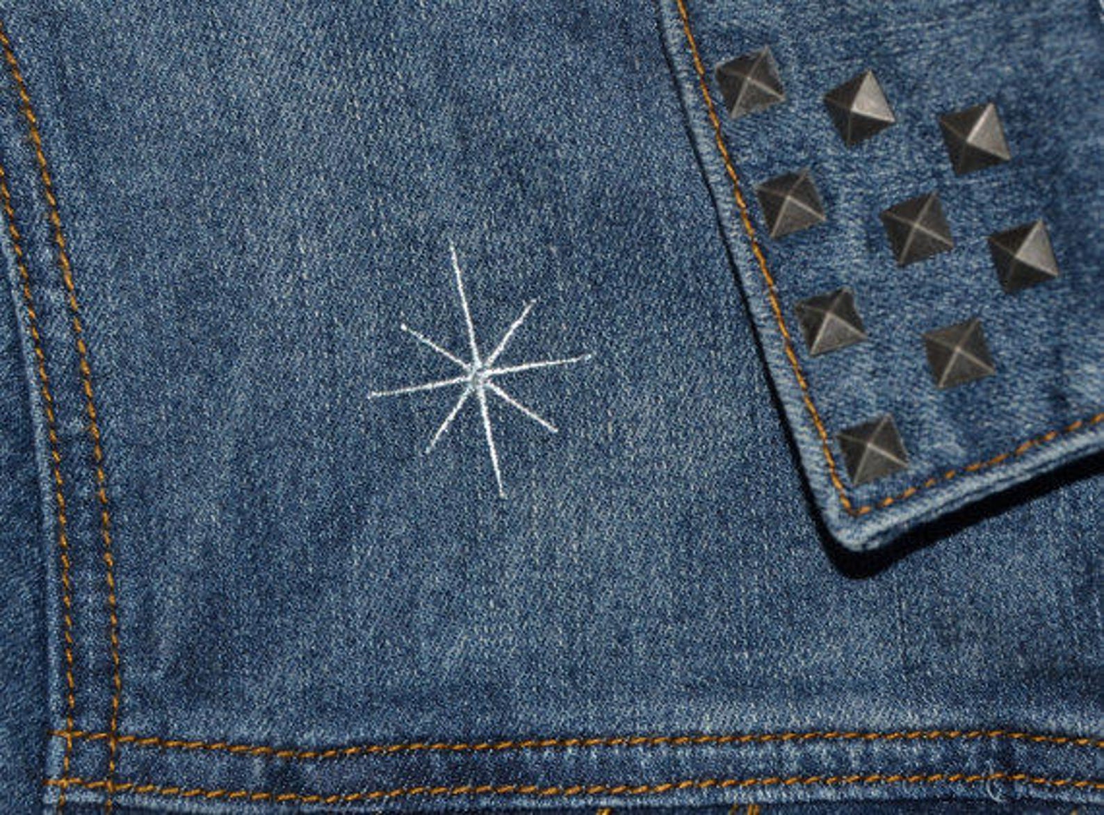 Moose Embroidered Denim Jacket, Blue Jean Jacket, Winter Moose, Moose ...