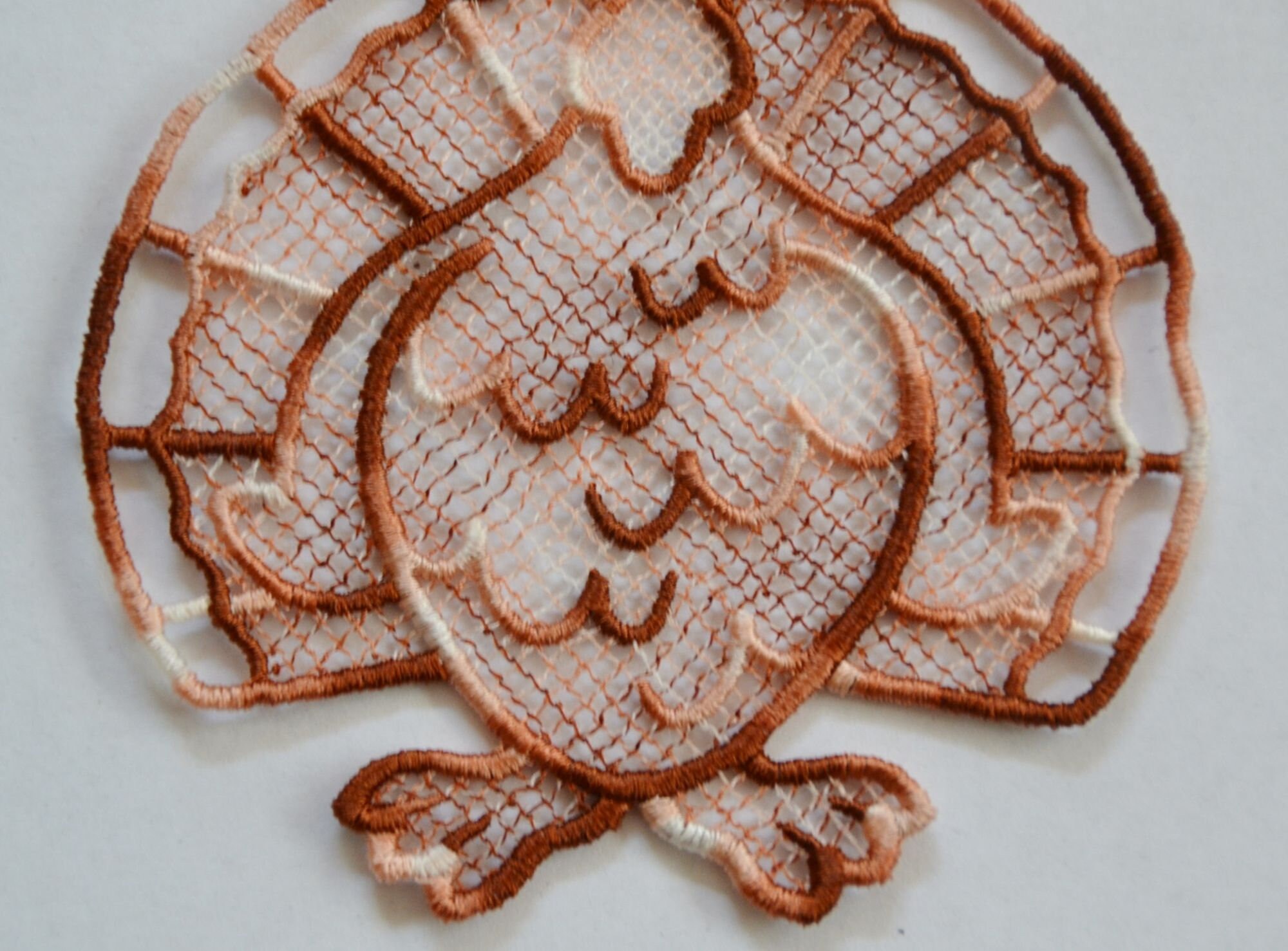 Turkey Freestanding Lace Ornament, Machine Embroidered Applique, Turkey ...