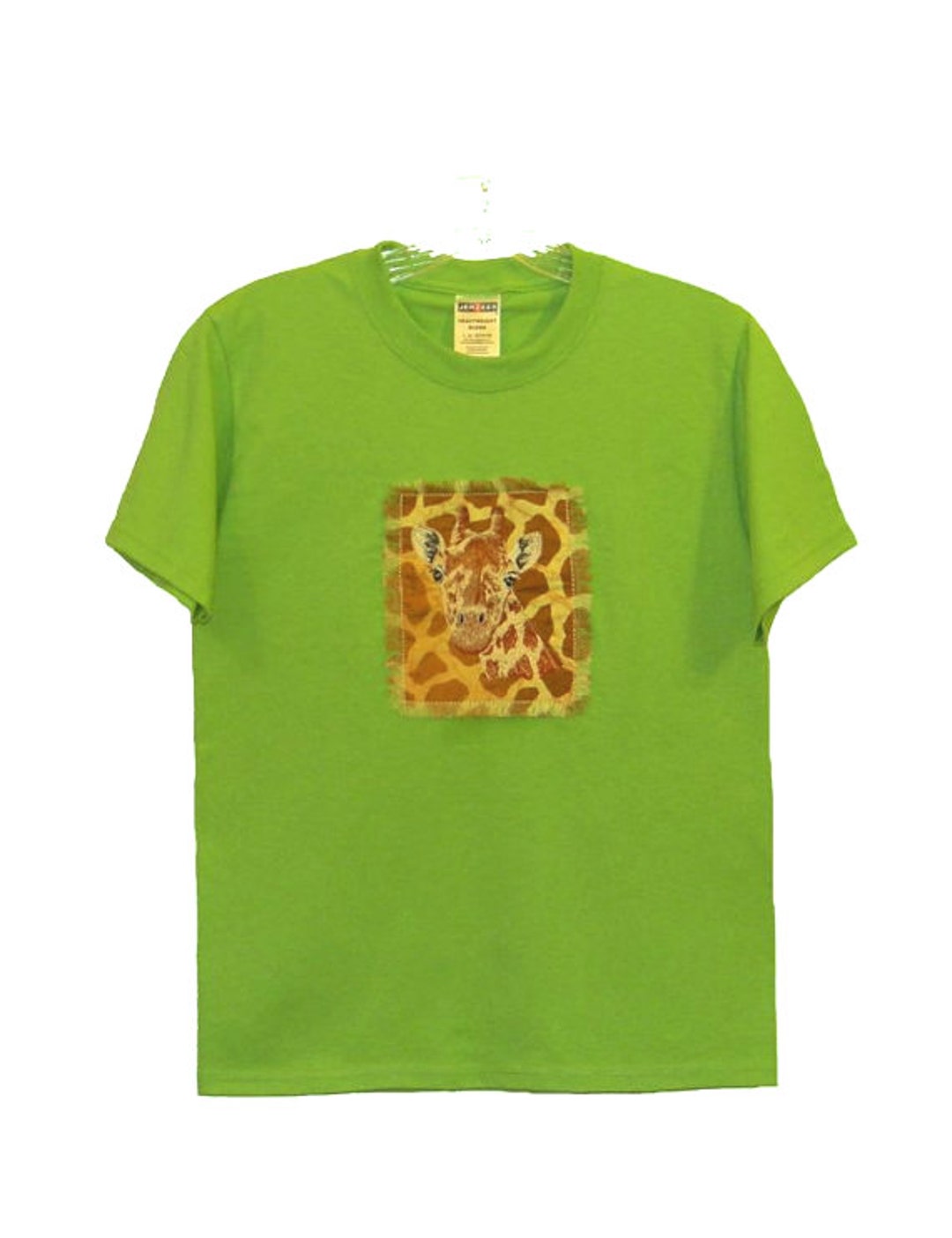 Giraffe Shirt, Embroidered Giraffe, Girl's Shirt, Boy's Shirt, Clothing ...