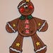 Gingerbread Man Embroidered Christmas Dangler, Gingerbread Man, Door ...