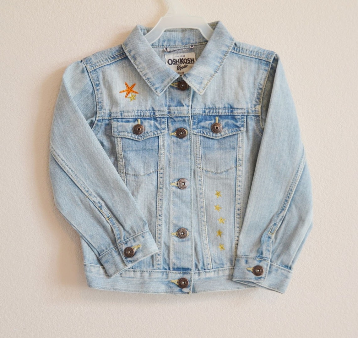 Pipsqueak Pufferfish Denim Jacket Embroidered Pufferfish - Etsy
