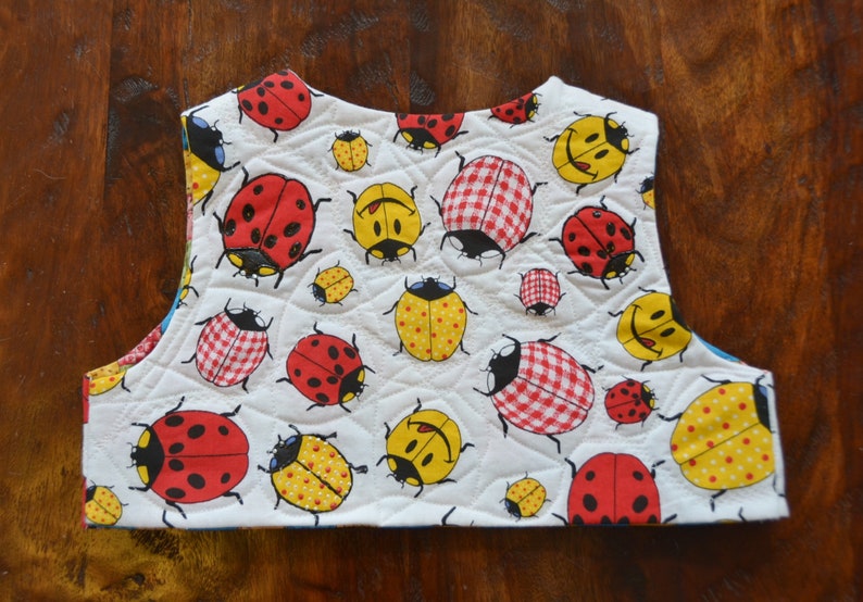 Ladybug Quilted Vest, Girl's Vest, Bug Bolero, Girl's Clothing ...