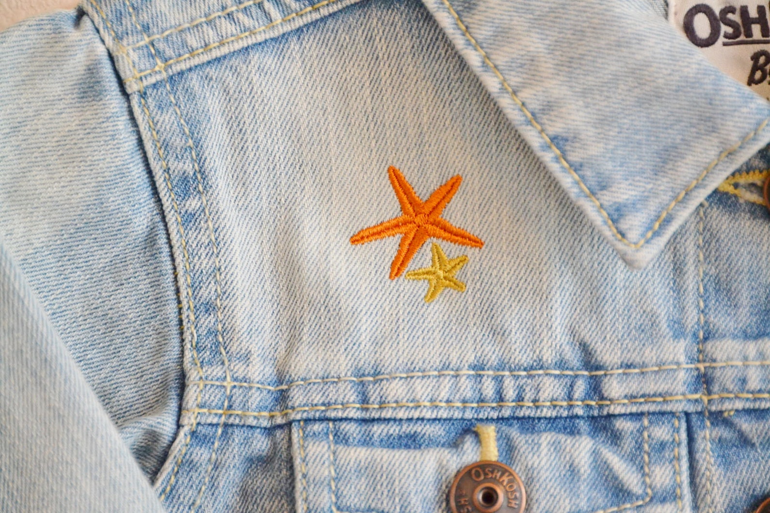 Pipsqueak Pufferfish Denim Jacket, Embroidered Pufferfish, Denim Jacket ...