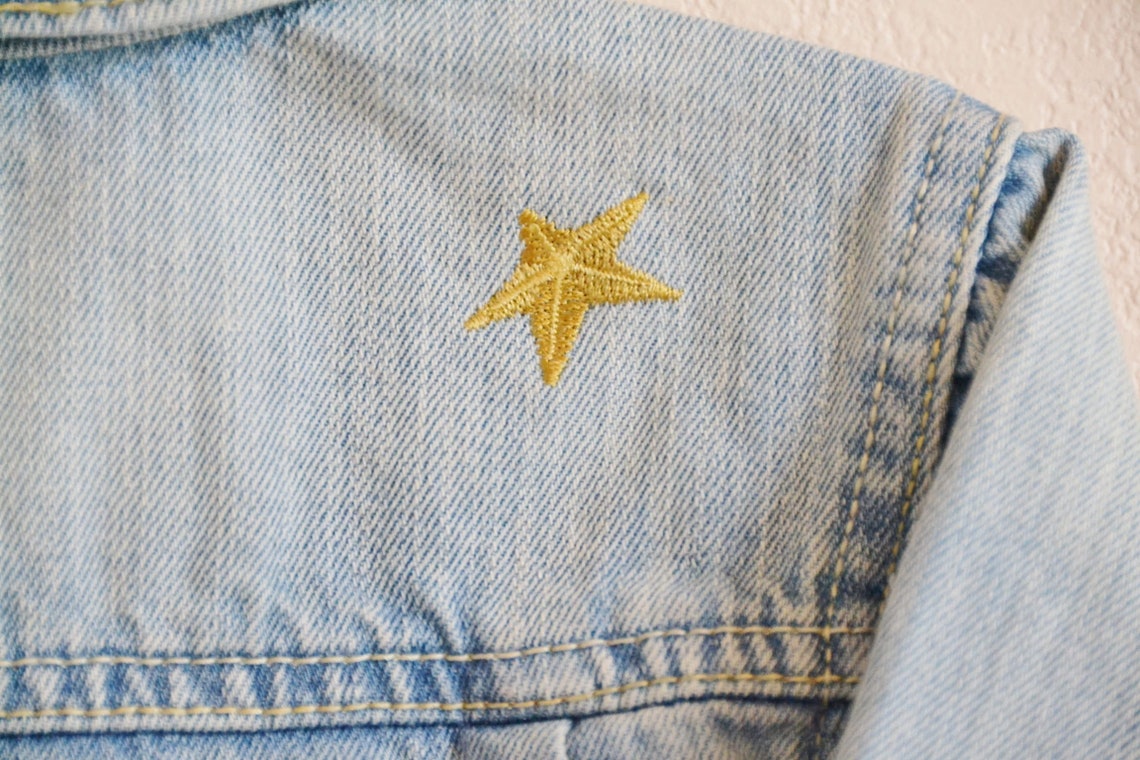 Pipsqueak Pufferfish Denim Jacket Embroidered Pufferfish - Etsy