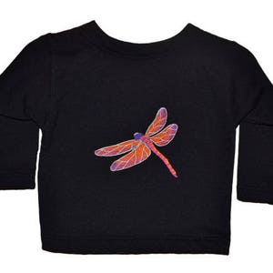Orange Crush Embroidered Dragonfly Jacket, Black Dragonfly Jacket, Girl ...