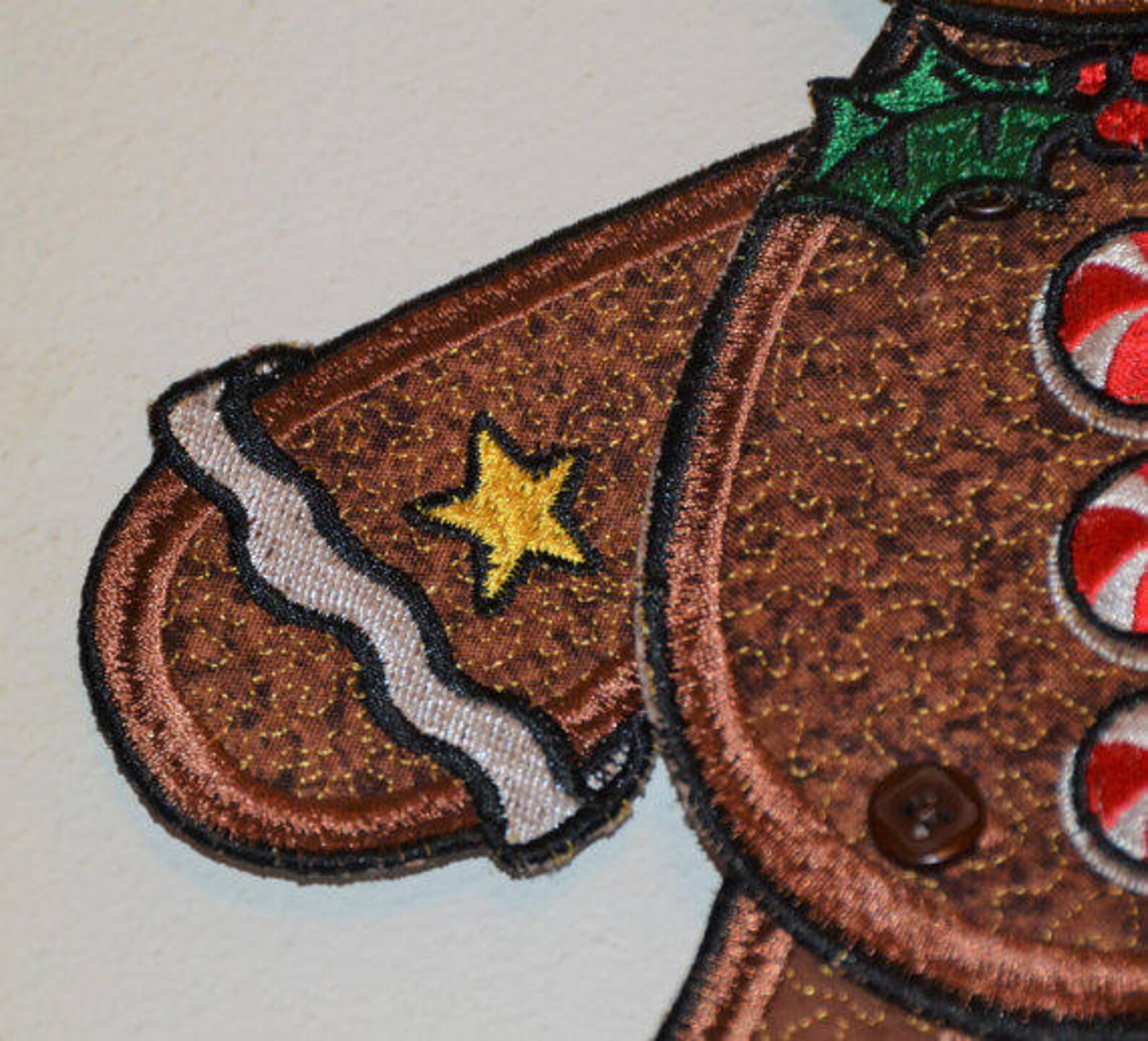 Gingerbread Man Embroidered Christmas Dangler, Gingerbread Man, Door ...