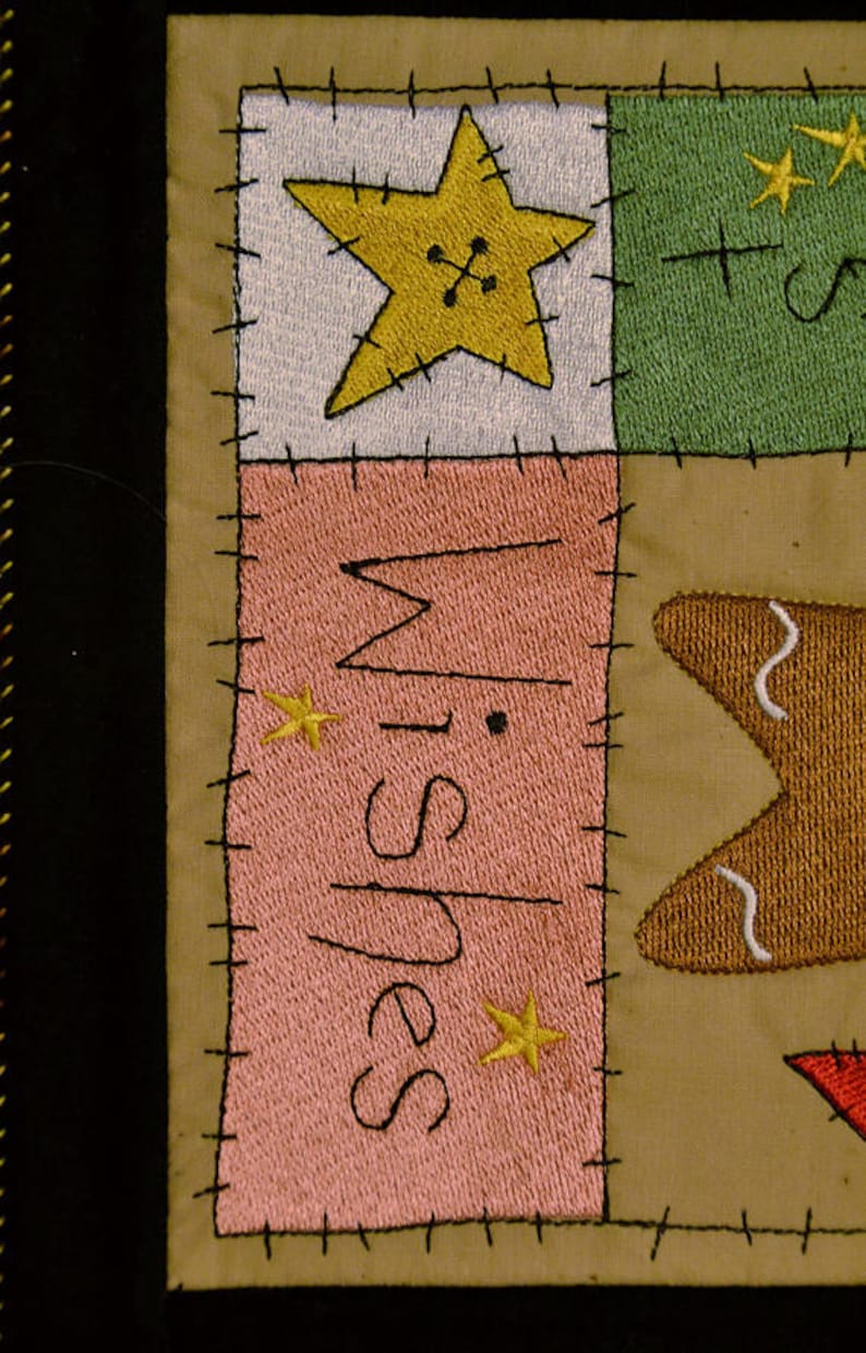 Gingerbread Man Quilt, Christmas Wall Hanging, Christmas Quilt ...