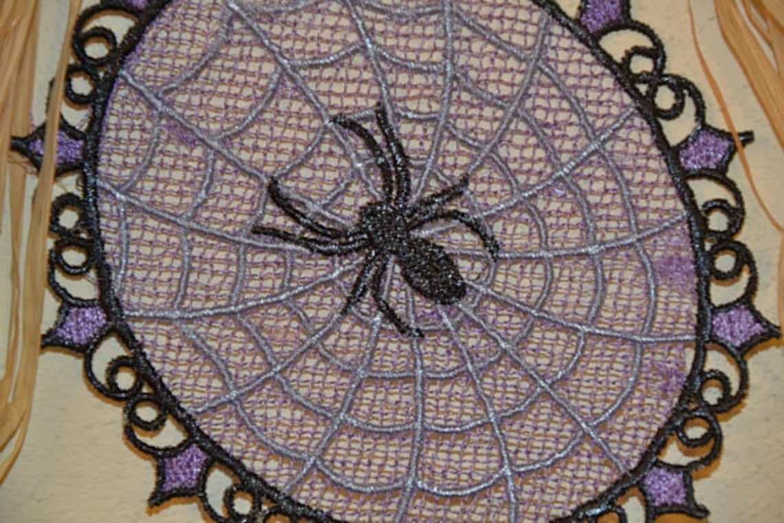 Halloween Spider Doily Spider Doily Halloween Coaster - Etsy