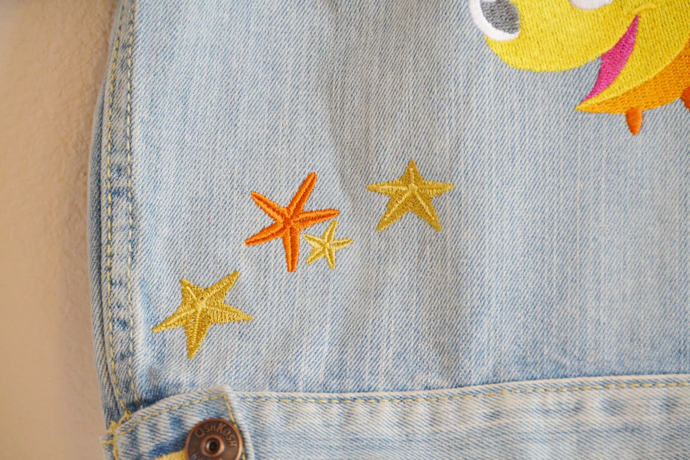 Pipsqueak Pufferfish Denim Jacket, Embroidered Pufferfish, Denim Jacket ...