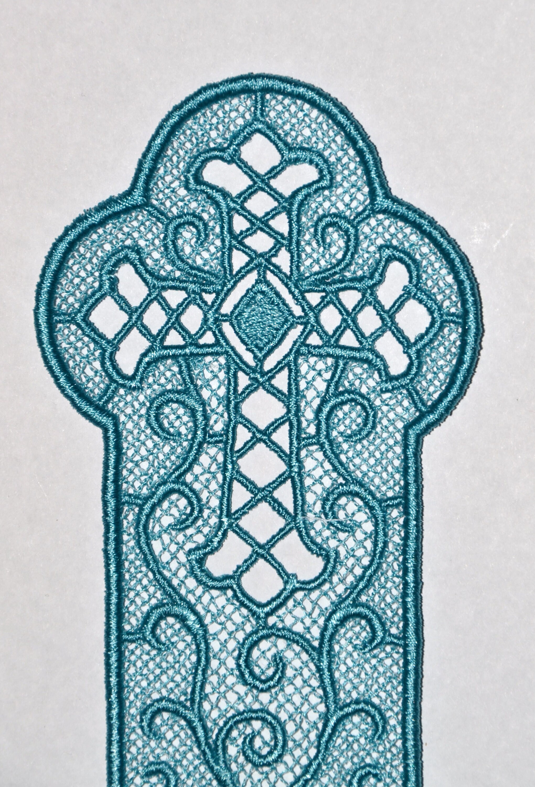 Cross Bookmark, Lace Bookmark, Purple Bookmark, Aqua Blue Bookmark ...