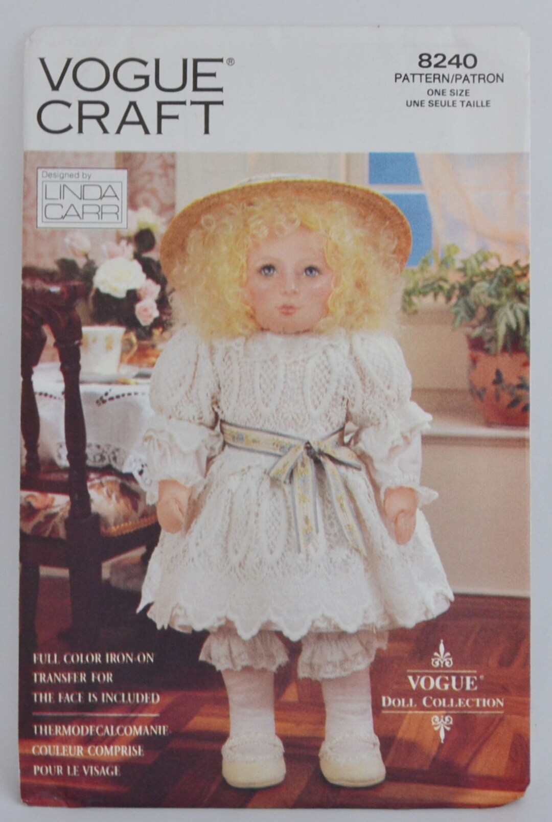 Victorian Doll and Clothes Vogue Craft Pattern 8240, Doll Pattern ...