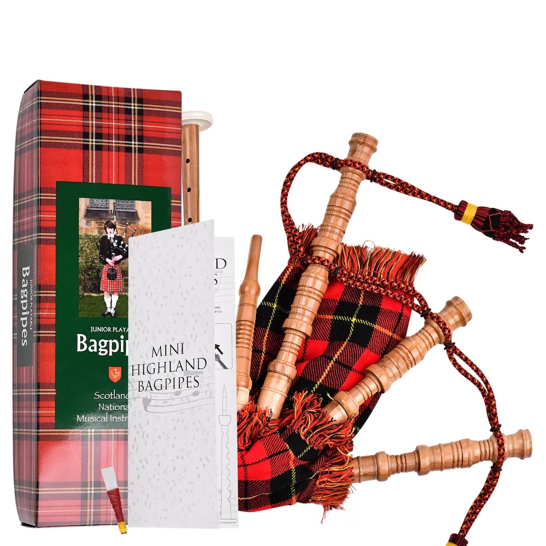 Toy Scottish Bagpipes for Beginners | Mini Bagpipe Instrument ...