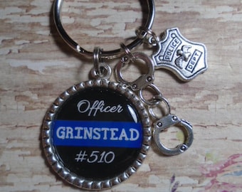Police Officer Keychain | Etsy