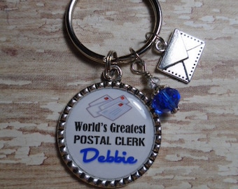 Personalized World's Greatest Mail Man/mail Lady Key Chain | Etsy