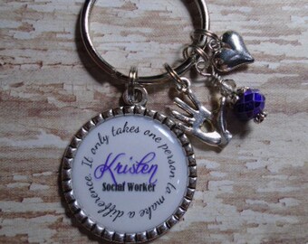 Employee Appreciation Gift Keychain, Bronze Lucky Clover Keychain ...