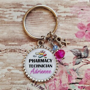 Personalized Pharmacy Technician Key Chain With Charms - Etsy