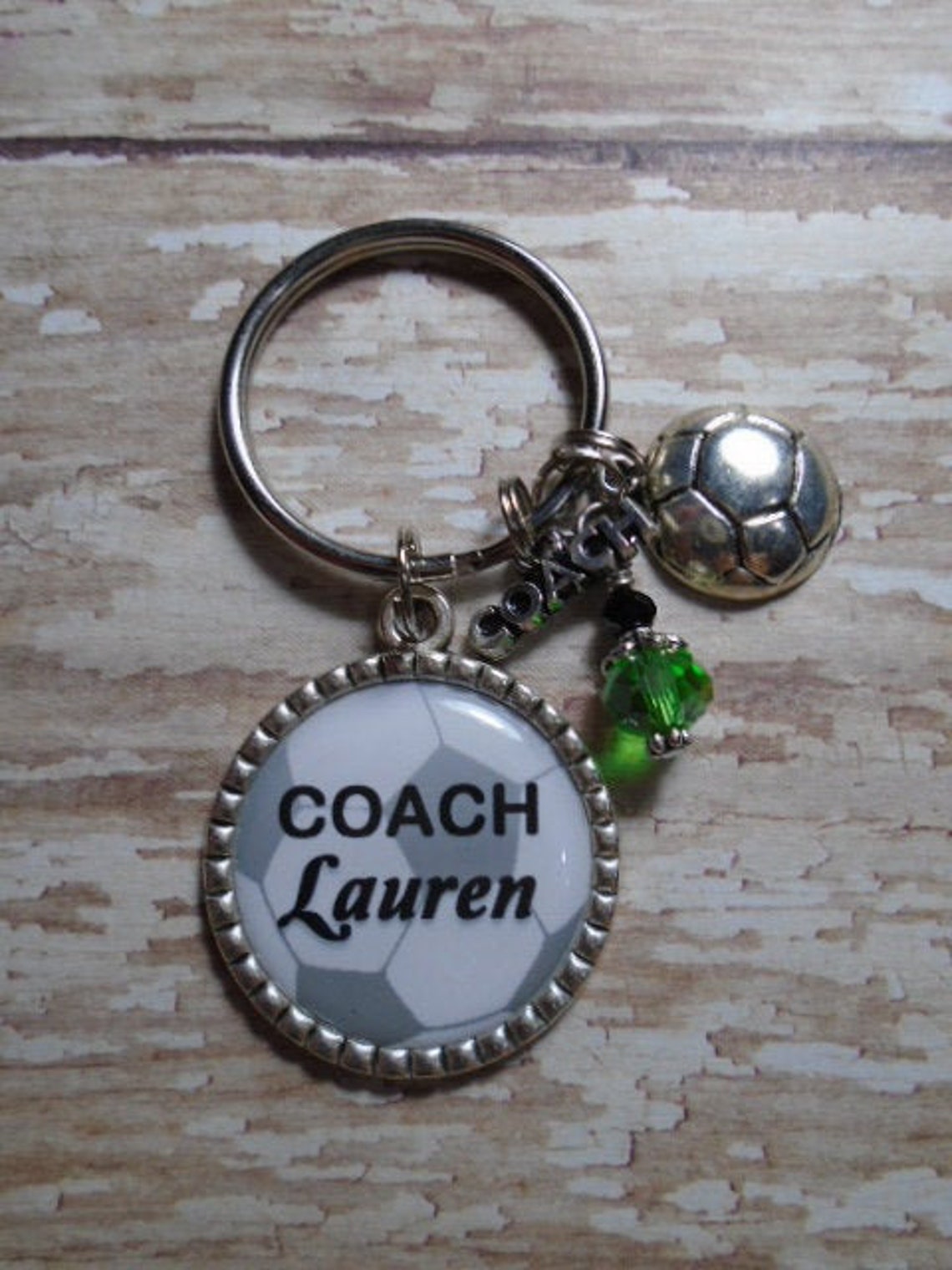 Personalized Sports Coach Key Chain With Charms | Etsy