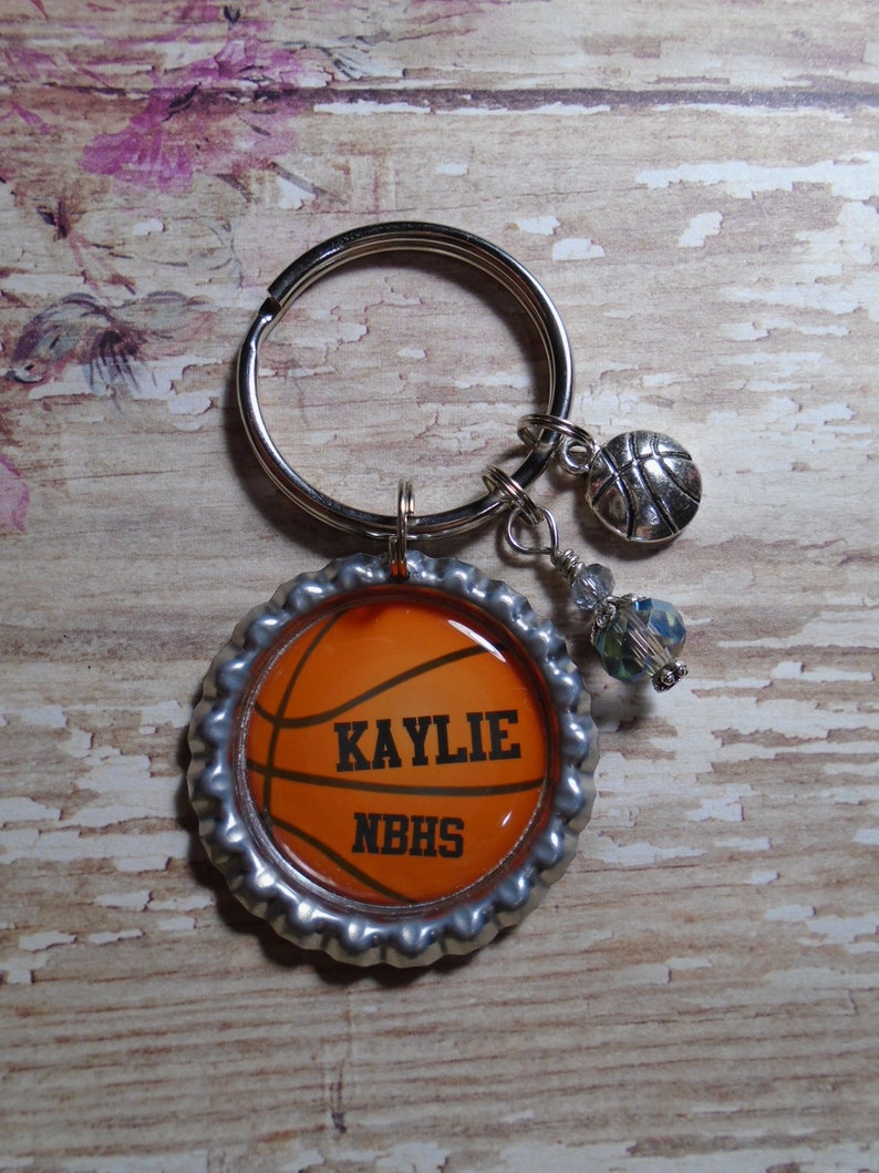 Personalized Basketball Key Chain With Charms - Etsy