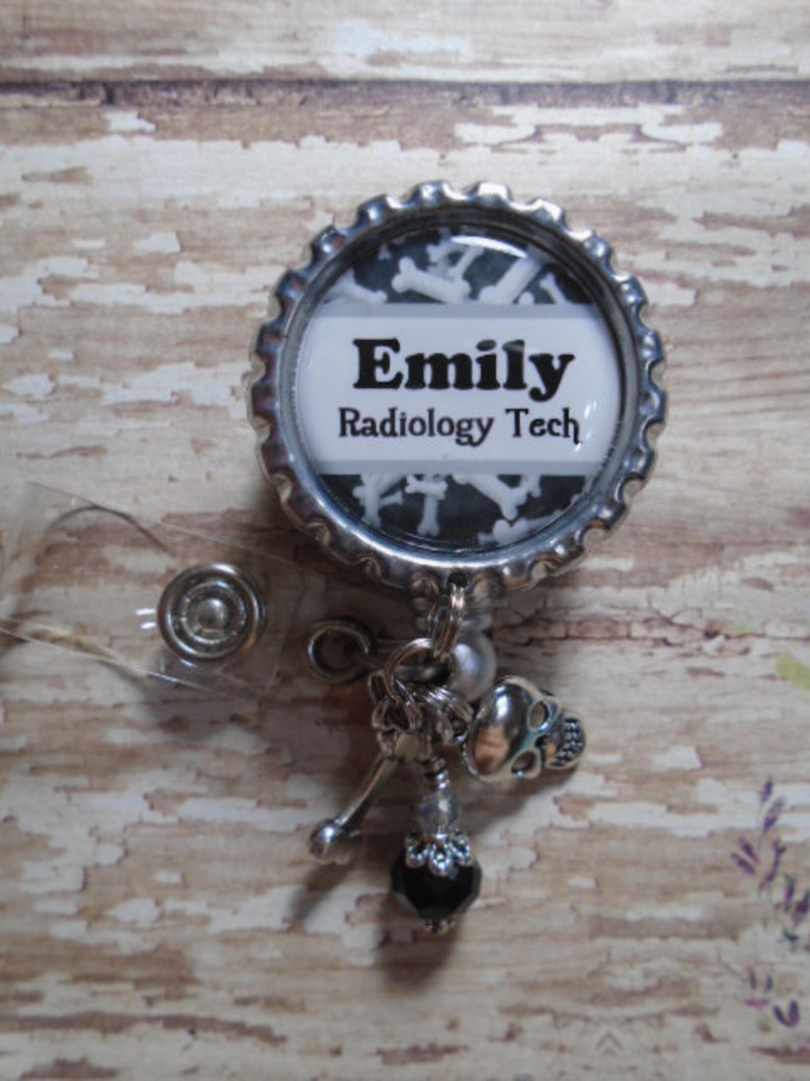 Personalized Radiology Badge Reel With Charms - Etsy
