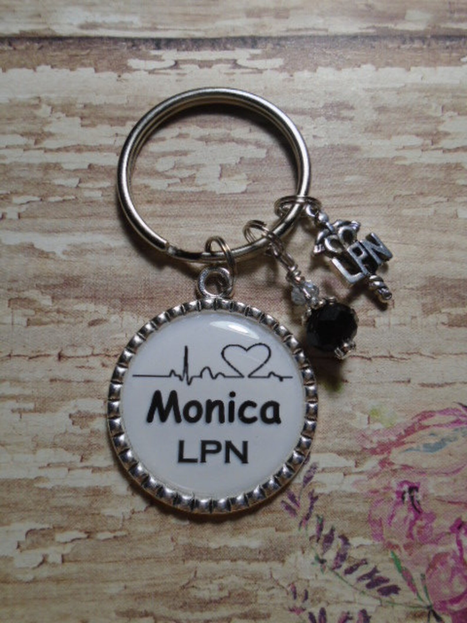 Personalized Nurse Key Chain With Charms - Etsy