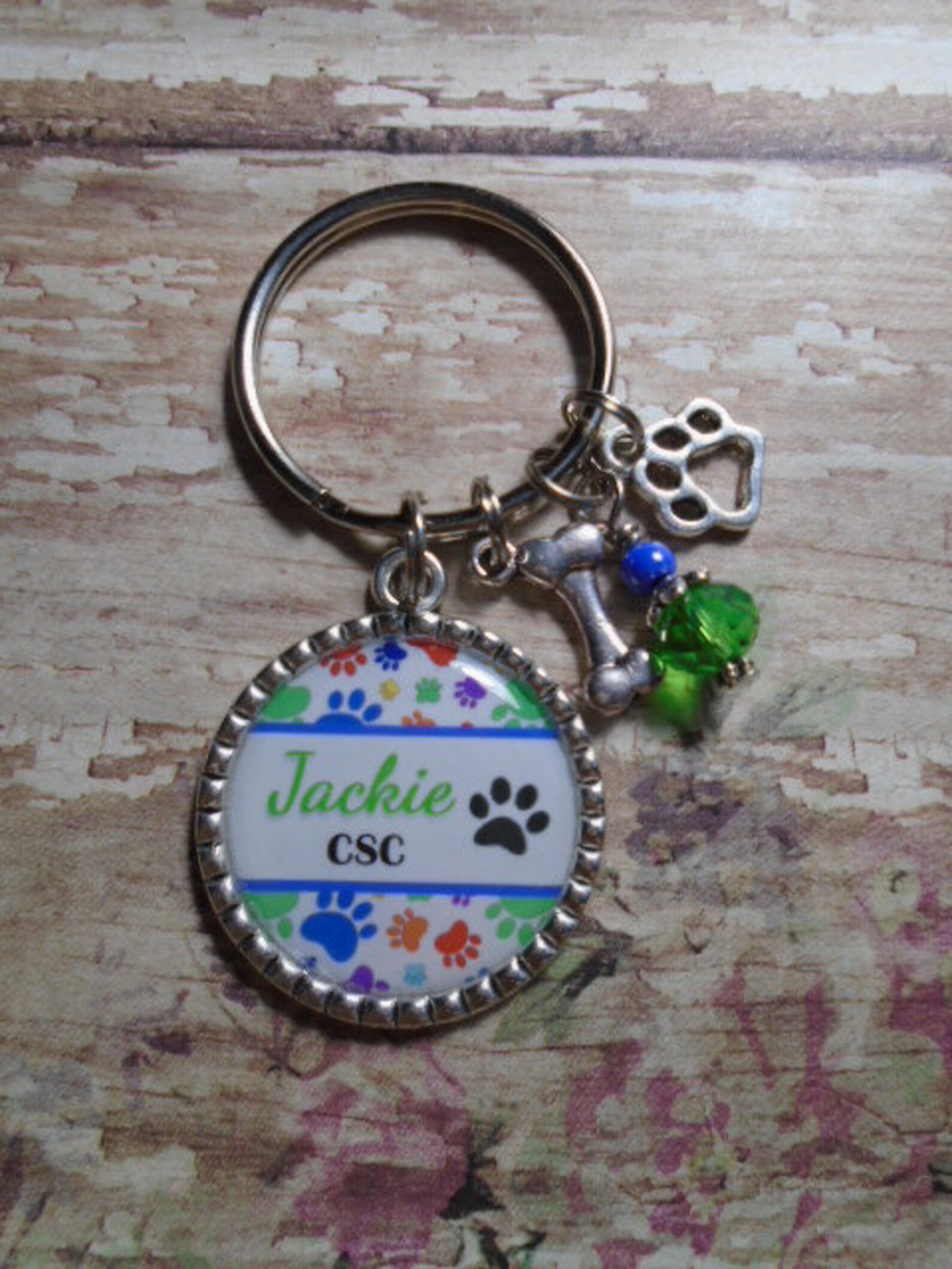 Personalized Vet Assistant/tech Key Chain With Charms | Etsy