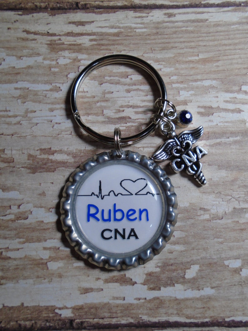 Personalized Nurse key chain with charms | Etsy