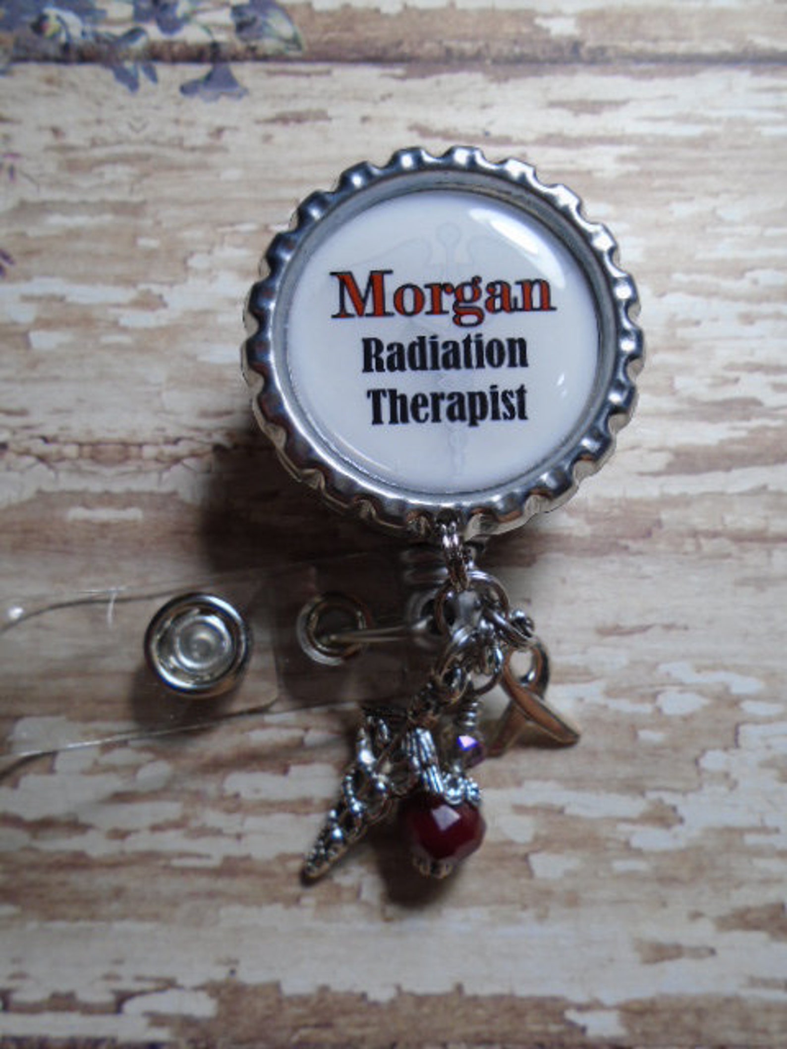 Personalized Radiation Therapist Badge Reel With Charms - Etsy