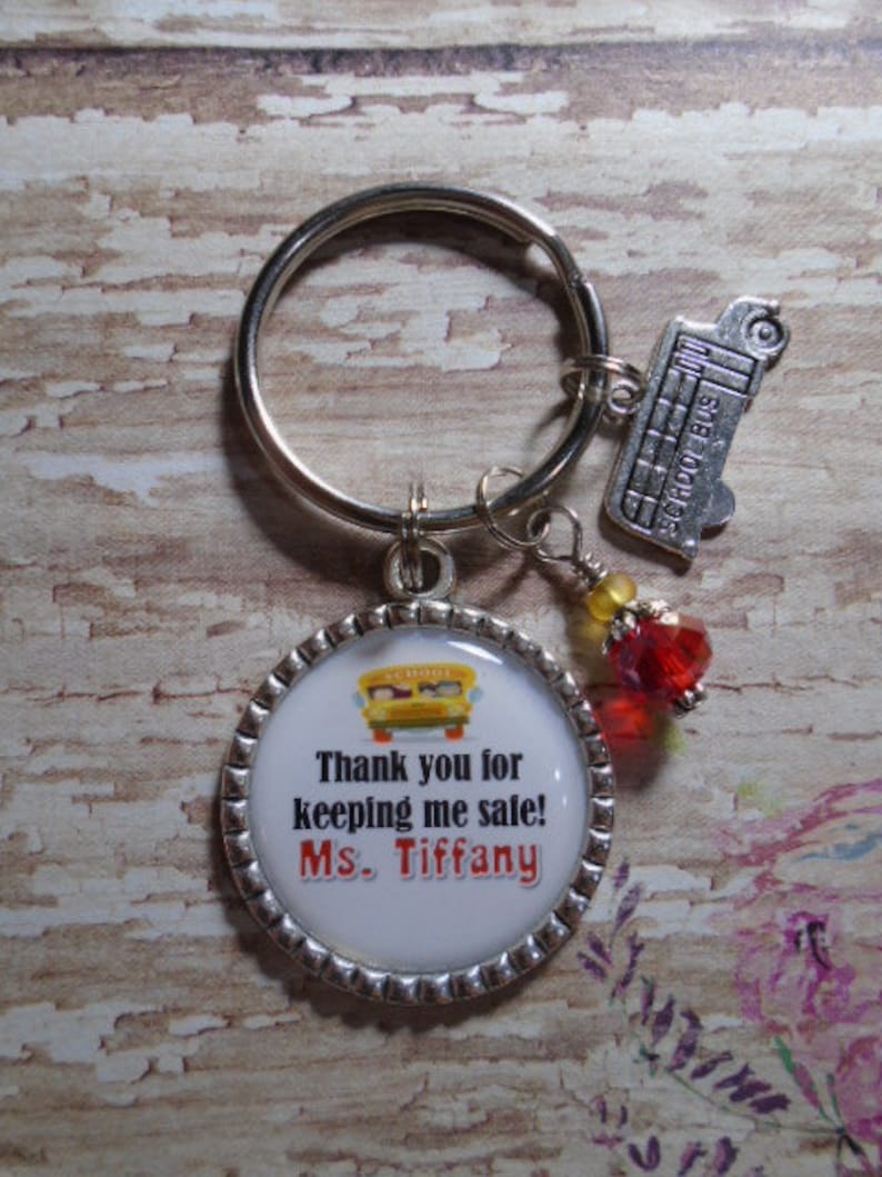 Personalized Bus Driver Key Chain With Charms - Etsy