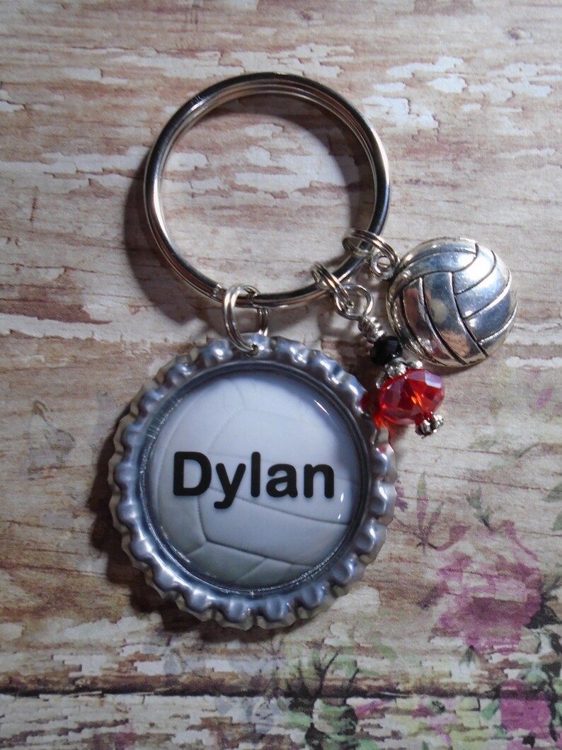 Personalized Volleyball Key Chain With Charms - Etsy