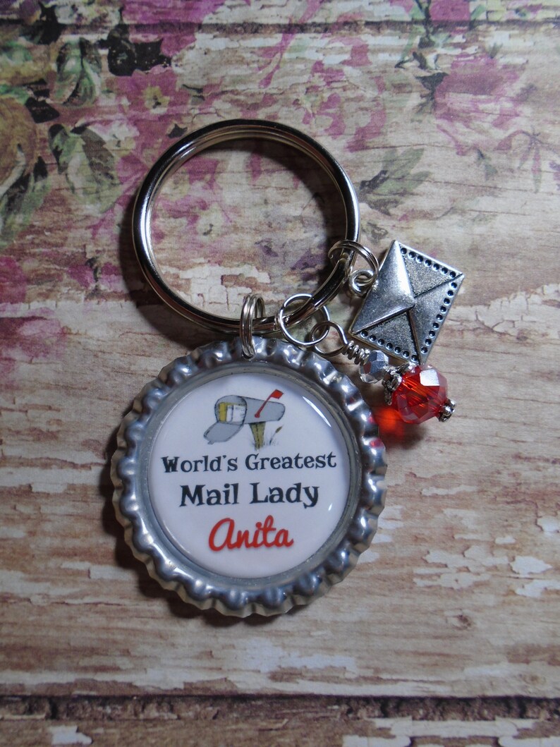 Personalized World's Greatest Mail Man/Mail Lady key chain | Etsy