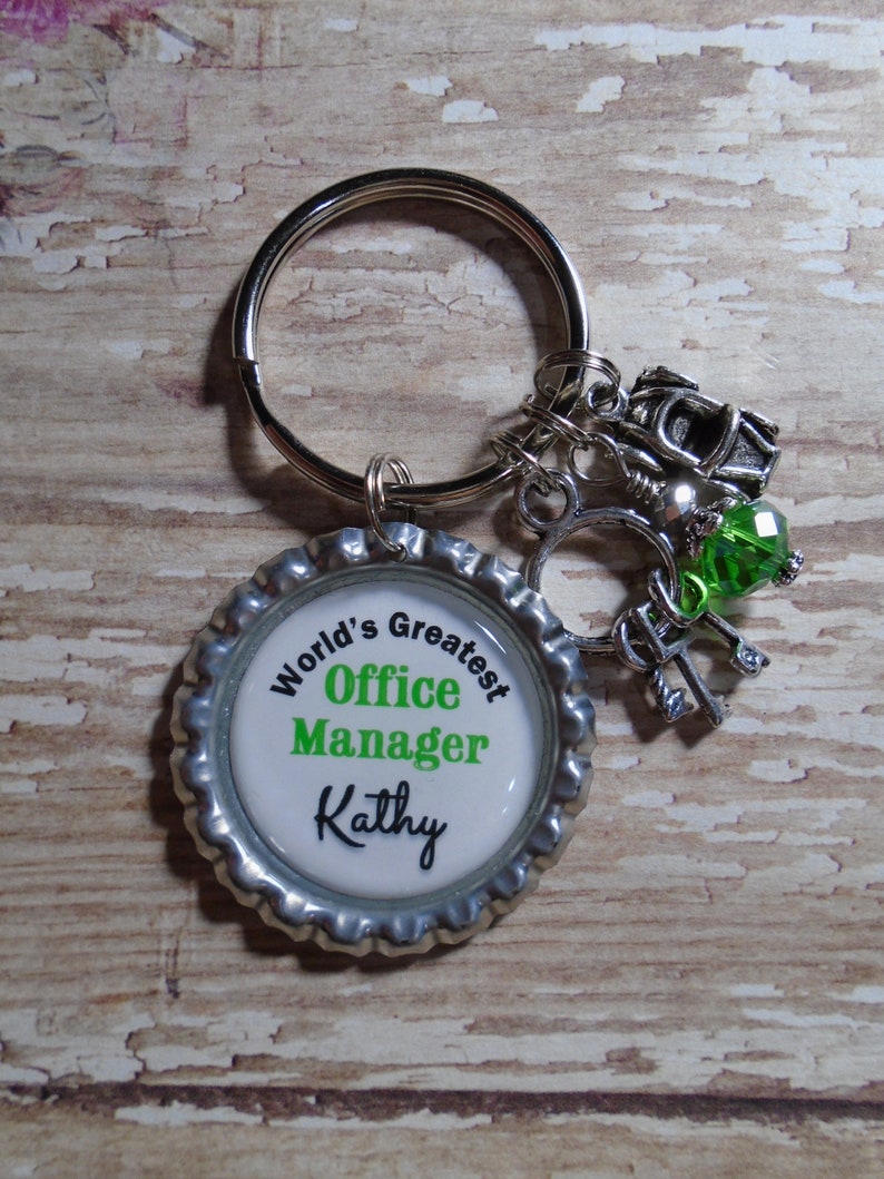 Personalized World's Greatest Office Manager Key Chain - Etsy