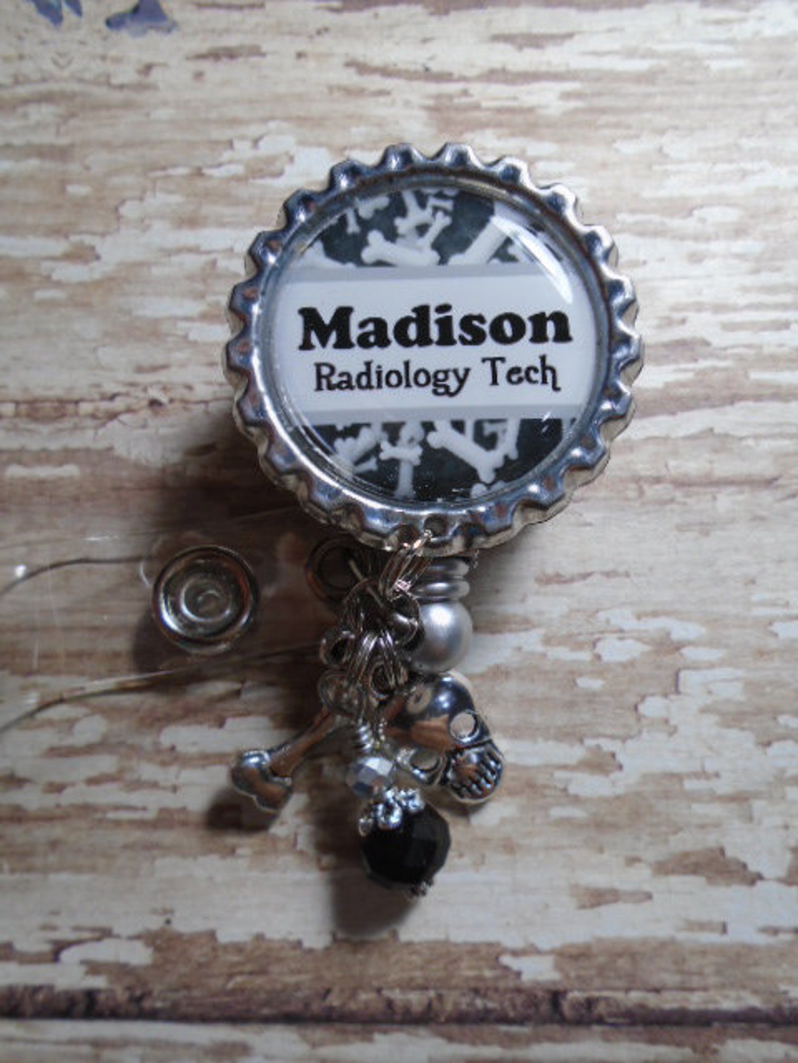 Personalized Radiology Badge Reel With Charms - Etsy