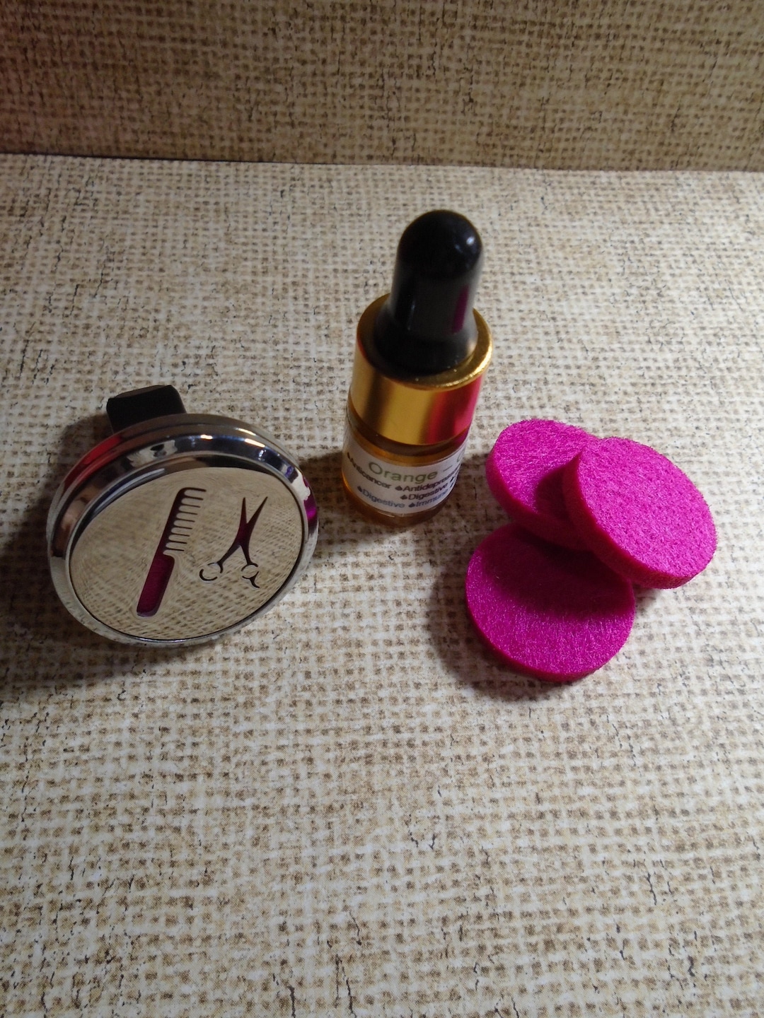 Stylist Scissors and Comb Essential Oil Car Clip With Extra Pads and 1 ...