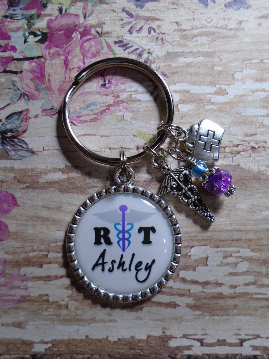 Personalized Therapist Key Chain With Charms PT OT RT (occupational ...
