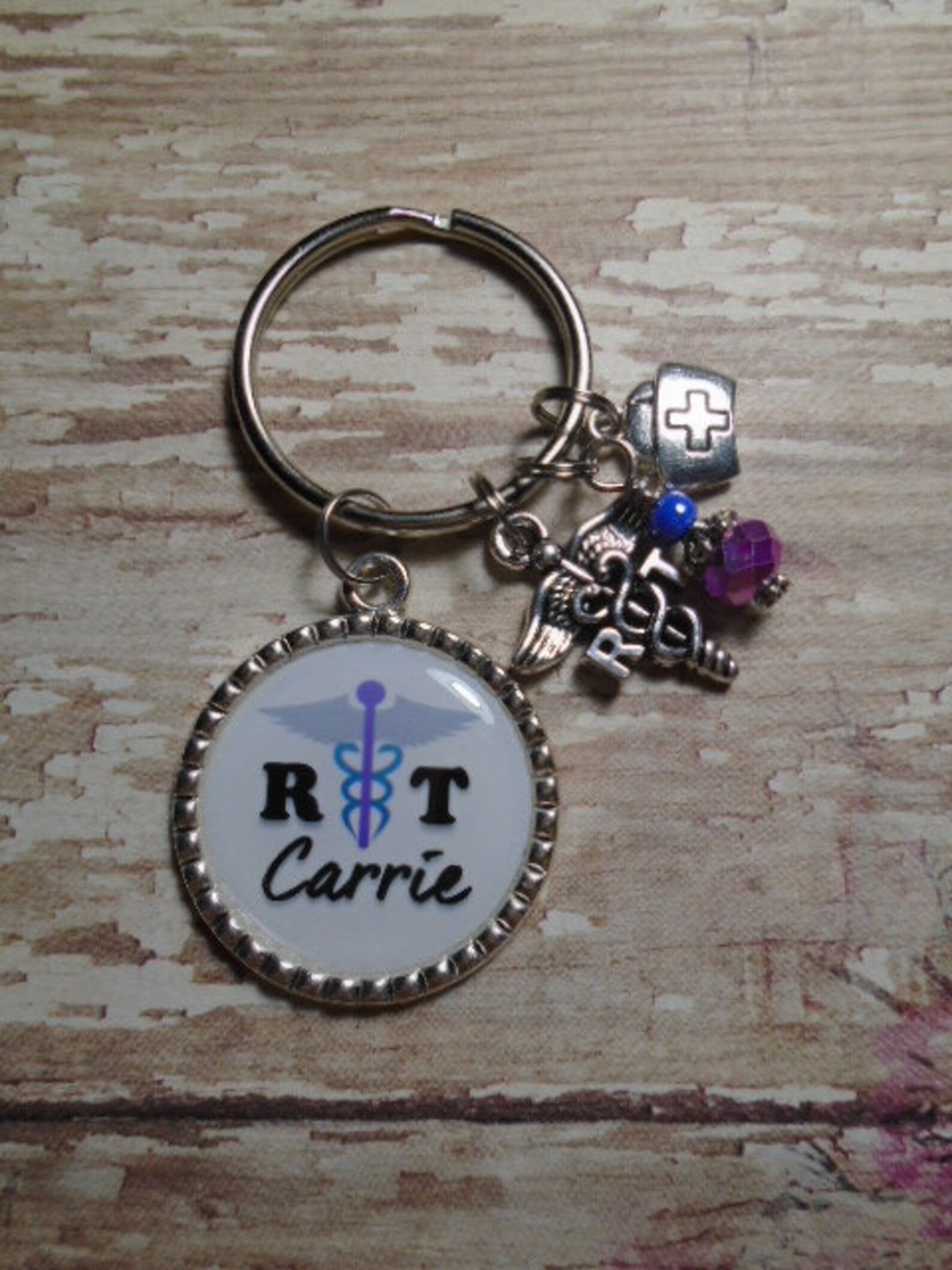 Personalized Therapist Key Chain With Charms PT OT RT (occupational ...