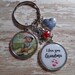 Personalized Family Photo Double-sided Key Chain With Charms for Mom ...