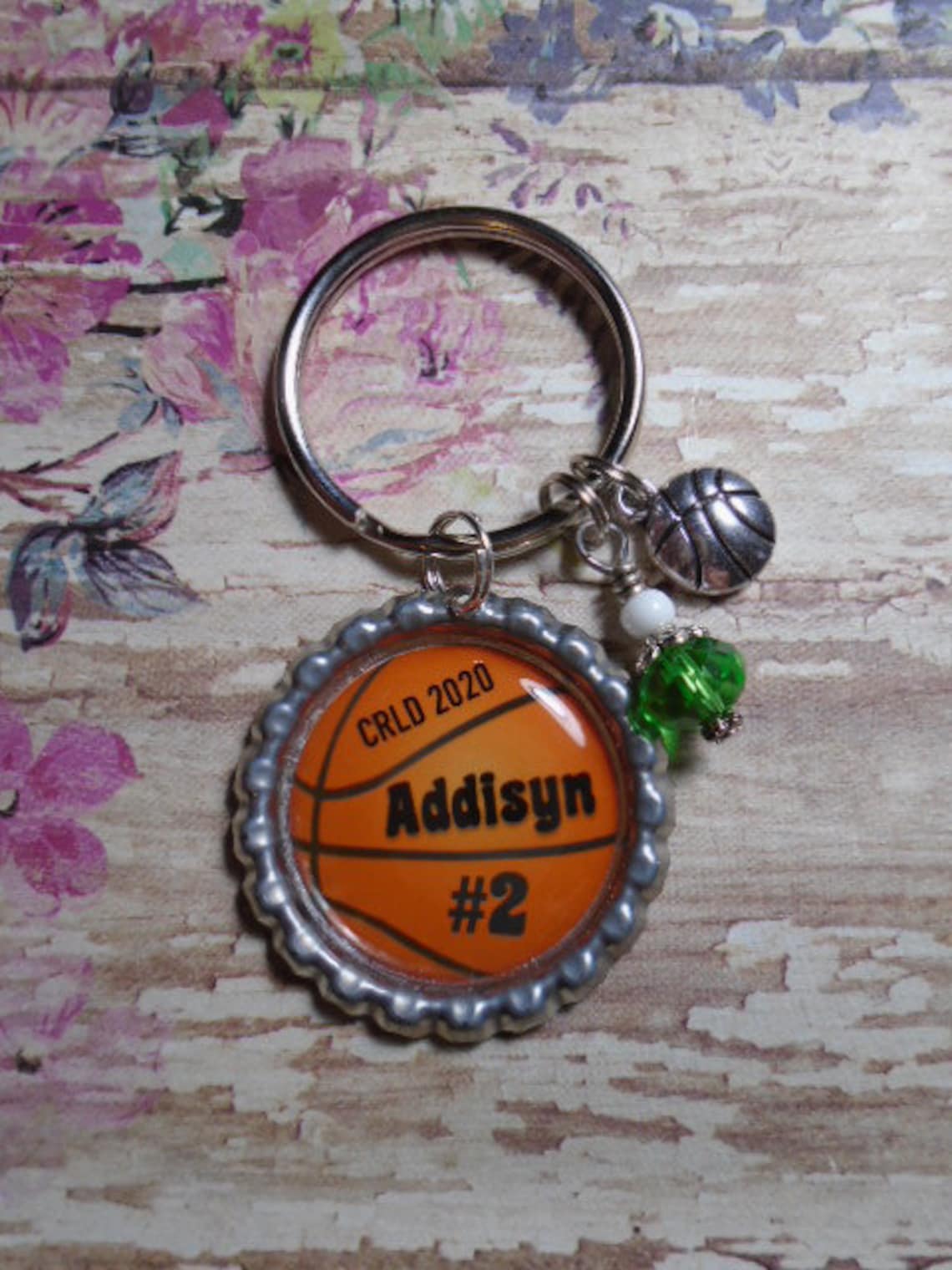 Personalized Basketball Key Chain With Charms - Etsy